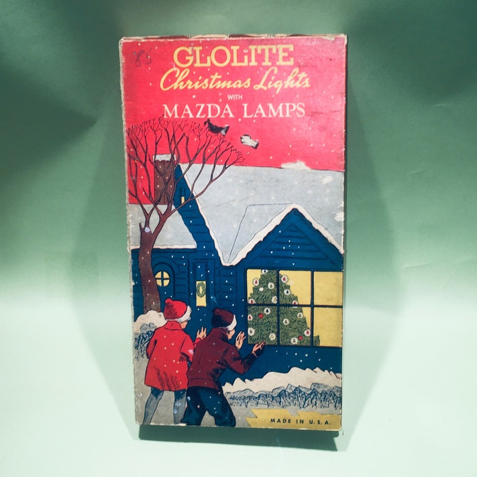 Vintage GlOLITE C7 Christmas Light Strand with Bulbs in Original Box 7 ...