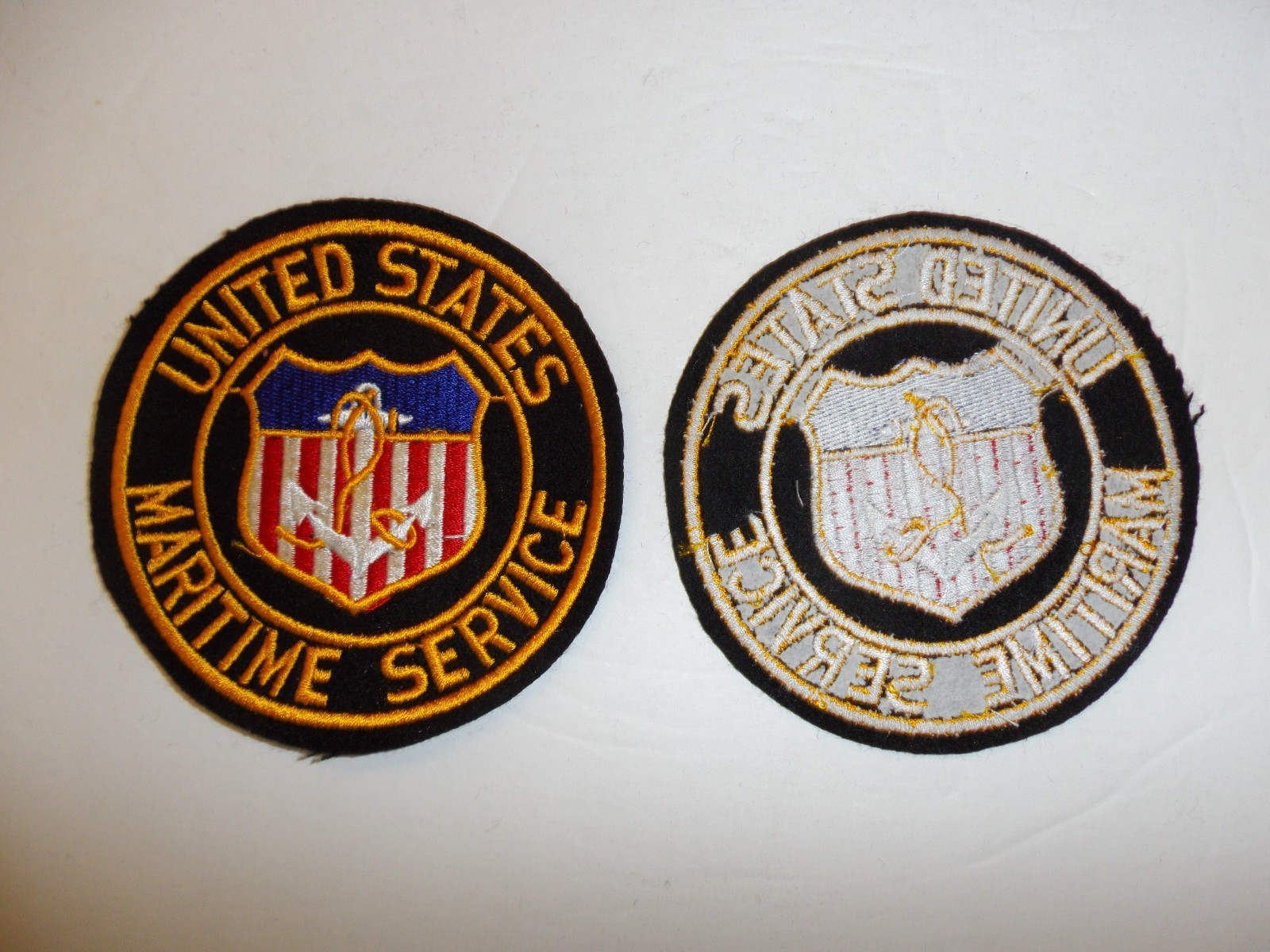 b3571 USMS Navy US WW2 Maritime Service patch blue IR35A | eBay