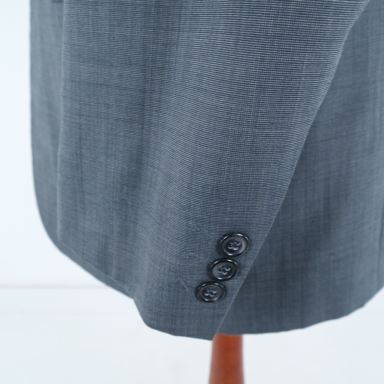 Mens Vintage Blazer 46R UK Size TREVIRA Check Plaid Blue Wool Sport ...