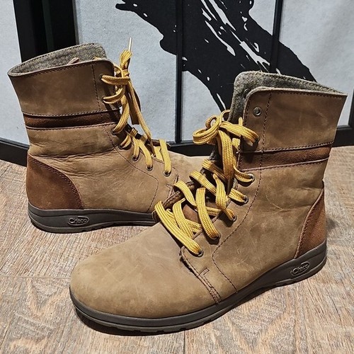 Chaco Tan Lace Up Boots Natilly High-Top Design Convertible Size 6 | eBay