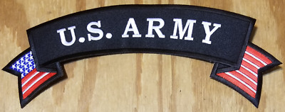 "US ARMY" Rocker with US Flag approx 12 inches wide | eBay
