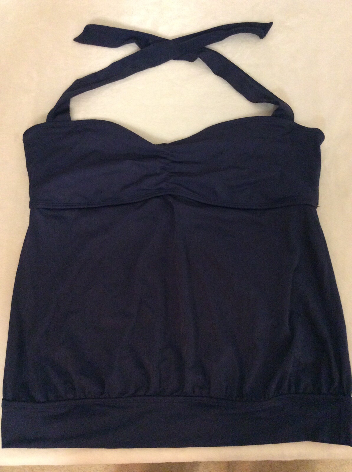 Islander Navy Blue Tankini Swimsuit Top Size 18 - Gem