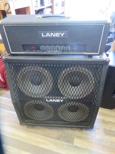Laney Pro Tube 50 Lead Amp Head 4X12 Laney Cabinet Original Vintage SET ...