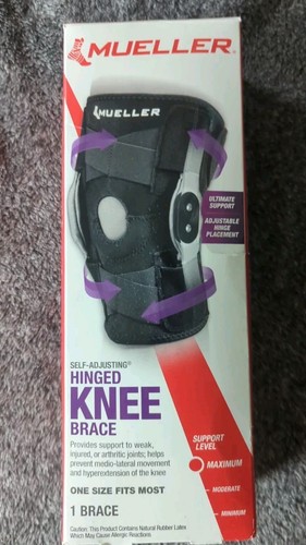 Mueller Self Adjusting Hinged Knee Brace Support One Size Fits Most ...
