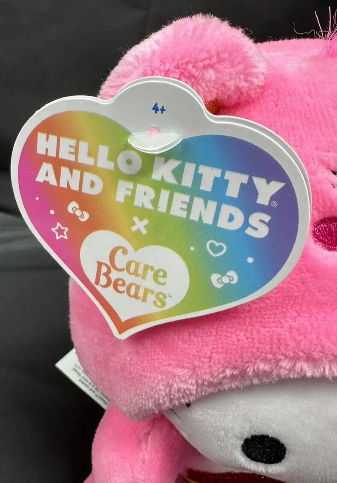 Care Bears Hello Kitty Dressed As Cheer Bear 9" Fun-Size Plush NEW With ...