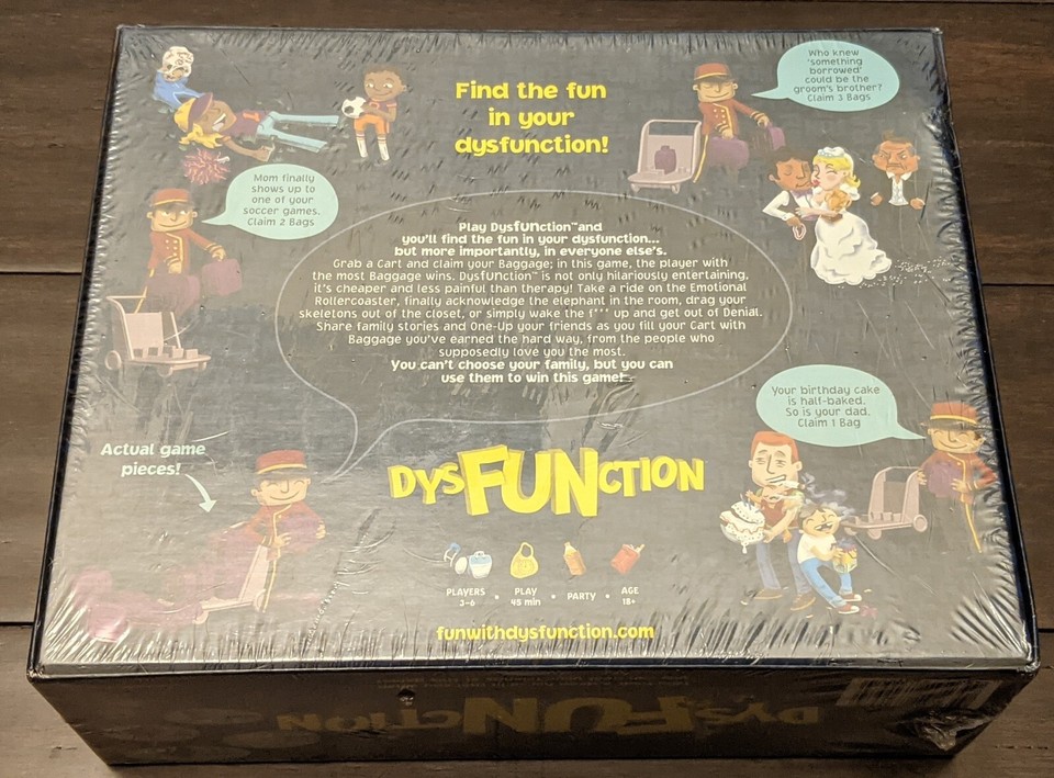 NEW DysFUNction Dys Fun Ction Party Board Game Adults 18+ 3-6 Players ...
