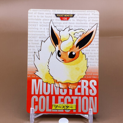 Flareon Bandai Pocket Monster Collection Card Game Japanese Nintendo ...