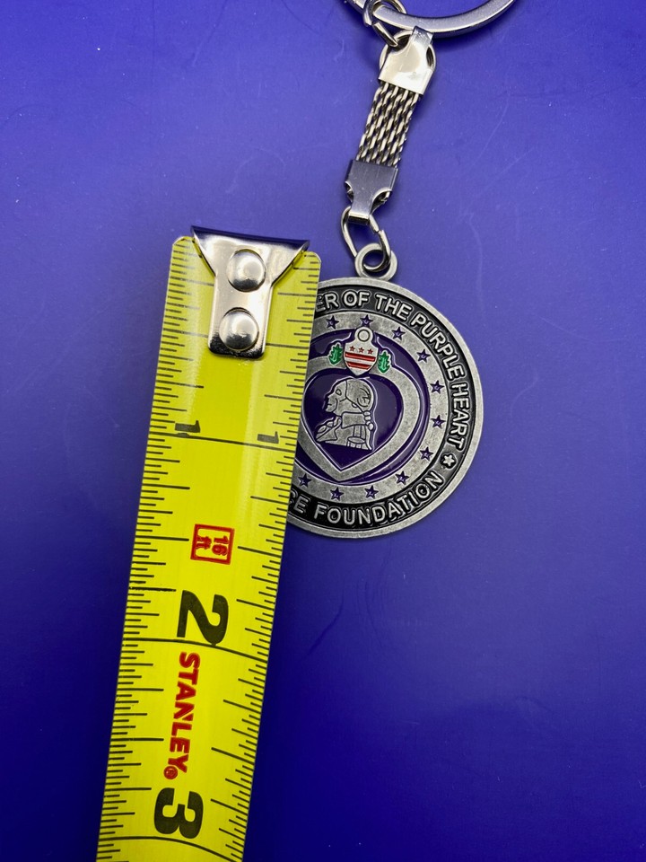 Military Order of The Purple Heart Service Foundation Metal Key Chain ...
