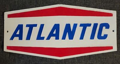 Atlantic Petroleum Co. (Standard Oil to ARCO) Cast Iron Wall Sign ...