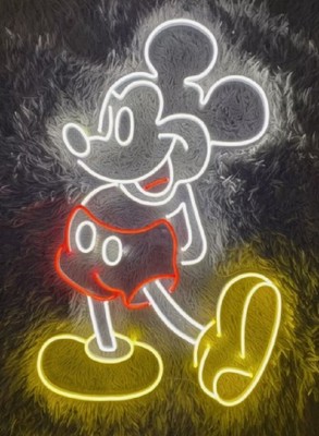 Disney Retro Mickey LED Neon Sign 30"x18" Light Man Cave Display ...