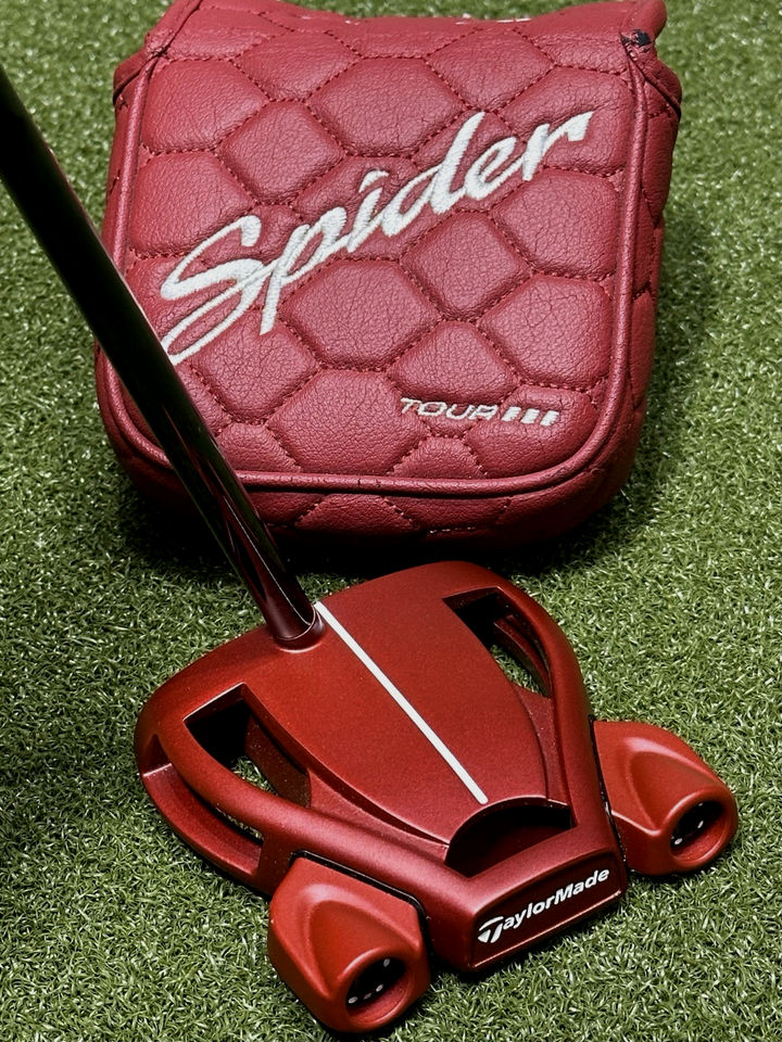 TaylorMade Spider Tour Red Center Shaft Mallet Putter 35" w/ Headcover ...