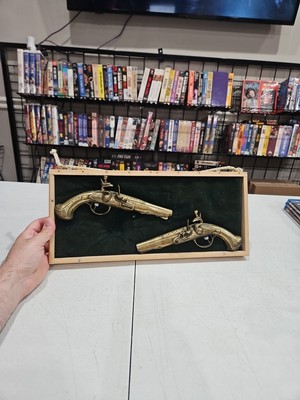2 Vintage SOLID Brass Pistol Revolver Gun Wall Decoration ,VINTAGE 🇺🇸 ...
