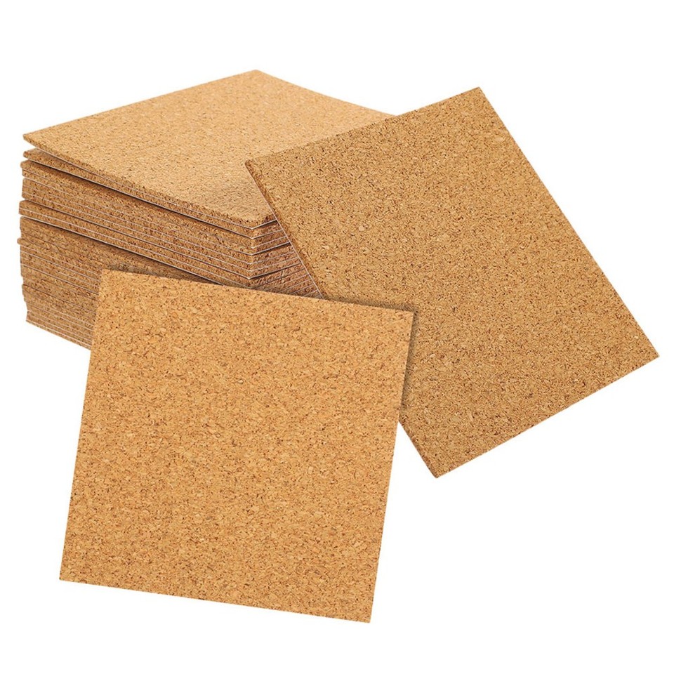 40 Pcs Self Adhesive Cork Pads 4 Inch Cork Boards Mat for Notice Board ...