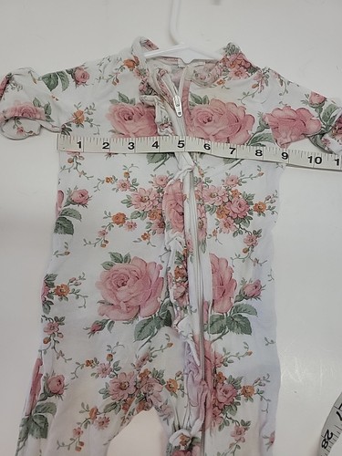 Angel Dear Retro floral Ruffle full zip bamboo long sleeve pant pajama ...