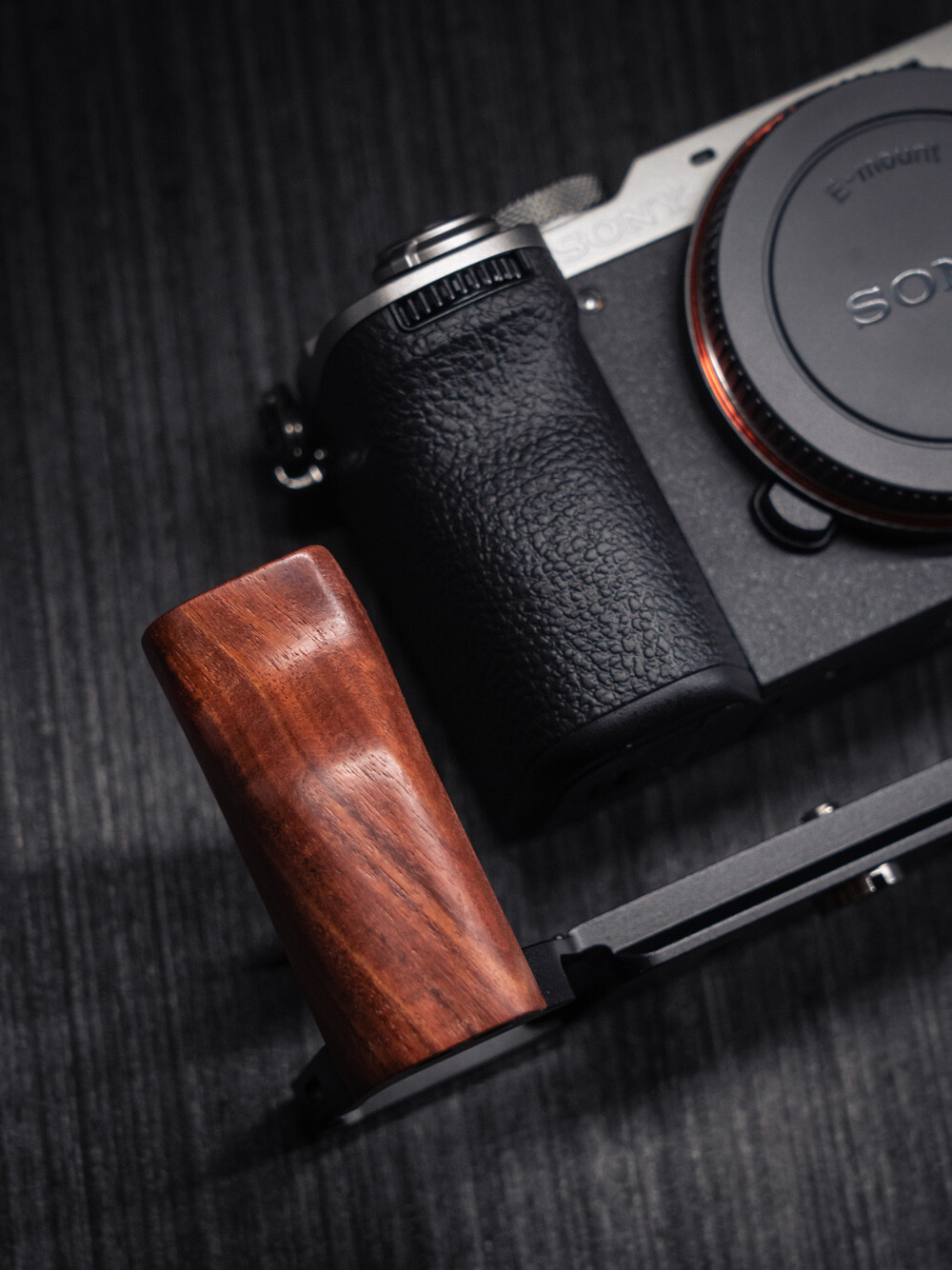 New Wood L Hand Grip Handle For Sony A7C2 A7CR Camera w/Aluminum Alloy ...
