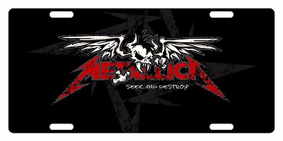 METALLICA CUSTOM LICENSE PLATE CAR EMBLEM 80'S ROCK Version II ...
