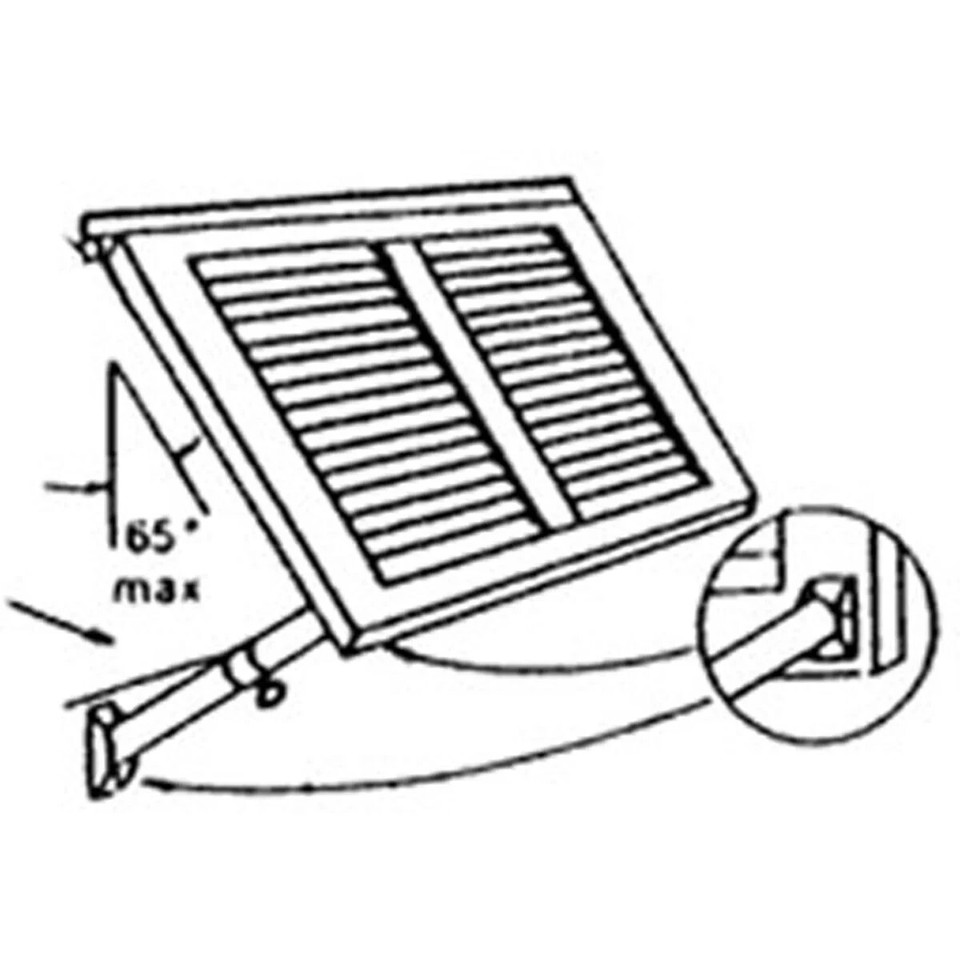 Bahama Shutter Hardware Kit (2 - TELESCOPING ALUMINUM ARMS, 1 ...