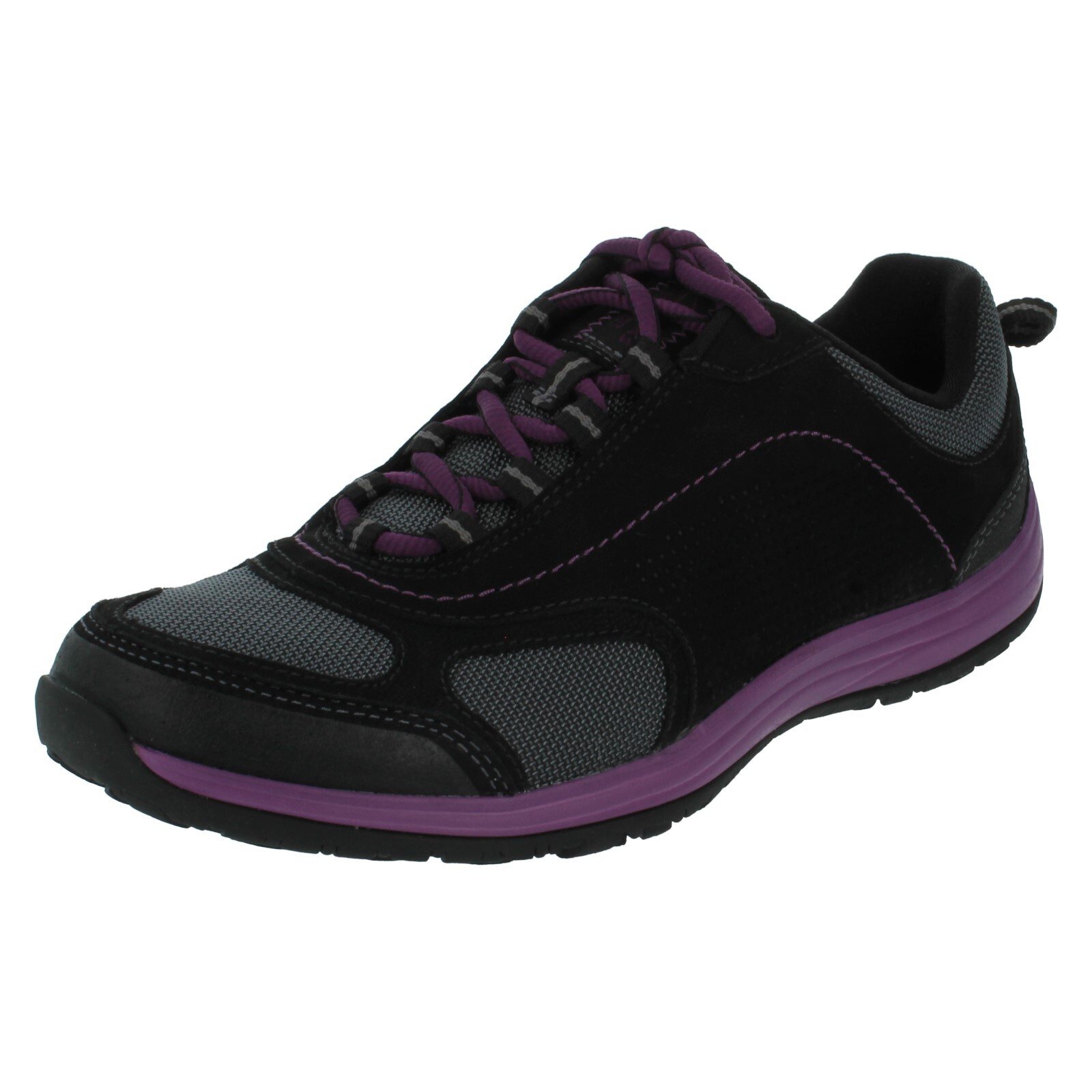 LADIES CLARKS OUTDOOR LACE UP SPORTS WALKING SHOES TRAINERS INSET ROUTE ...
