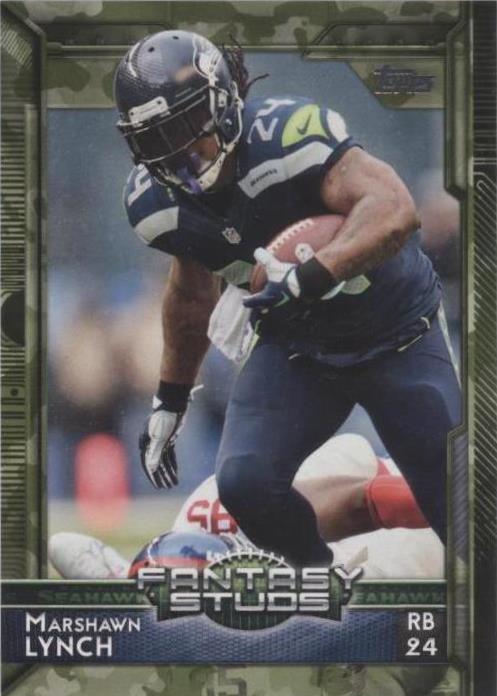 2015 Topps - Fantasy Studs Marshawn Lynch #330 STS Camo /399 for sale ...