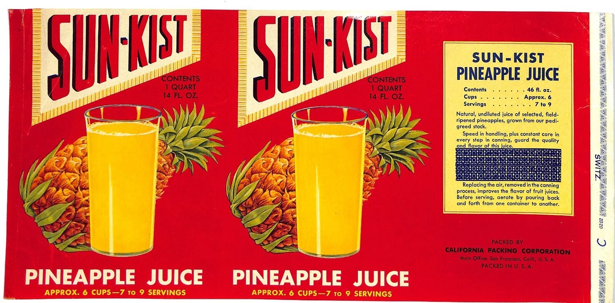 Pineapple Juice Label
