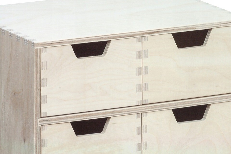 Wooden Drawer - Box Desktop Office Desk Storage Decoupage Unpainted 11 ...