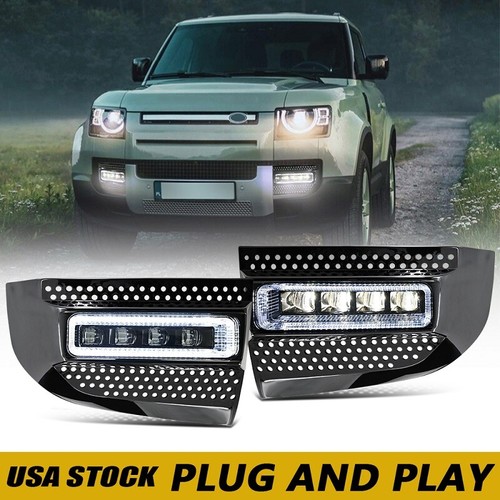 LED White Fog Lights For Land Rover Defender 90 110 130 2020-2024 ...