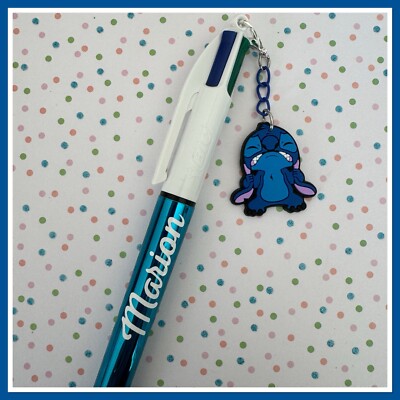 stylo 4 couleurs bic Personnalisé avec Breloque STITCH | eBay