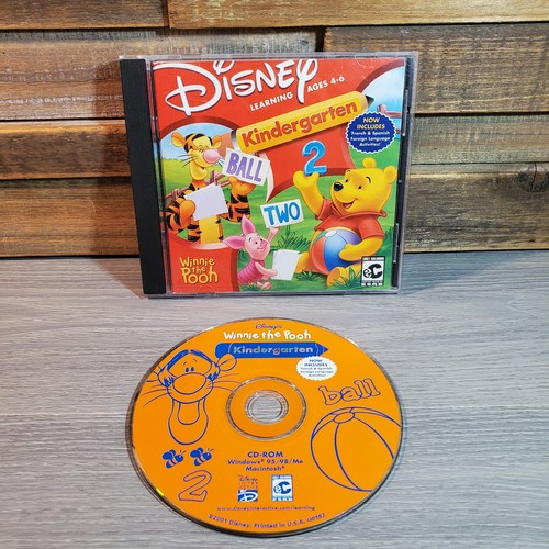 Vtg Disney CD-ROM Learning Kindergarten 2 Winnie The Pooh Ages 4-6 ...