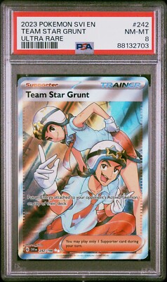 2023 POKEMON SVI EN-SCARLET & VIOLET 242 TEAM STAR GRUNT ULTRA RARE PSA ...