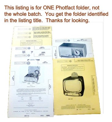 Sams PhotoFact set 409 folder 6 Braun radio phone model MM4D chassis RC ...