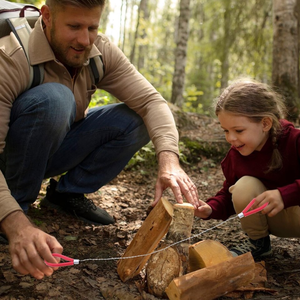 HJZHII 4Pcs Stainless Steel Cable Saw, Hand Pocket String Rope Saw Red ...