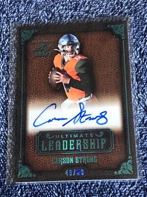 Carson Strong 2022 Leaf Ultimate Leadership Platinum Auto /50 PHI ...