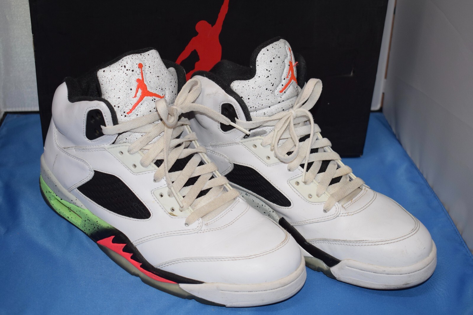 Nike Air Jordan 5 Retro Pro Stars Poison Green Sz 11 … - Gem