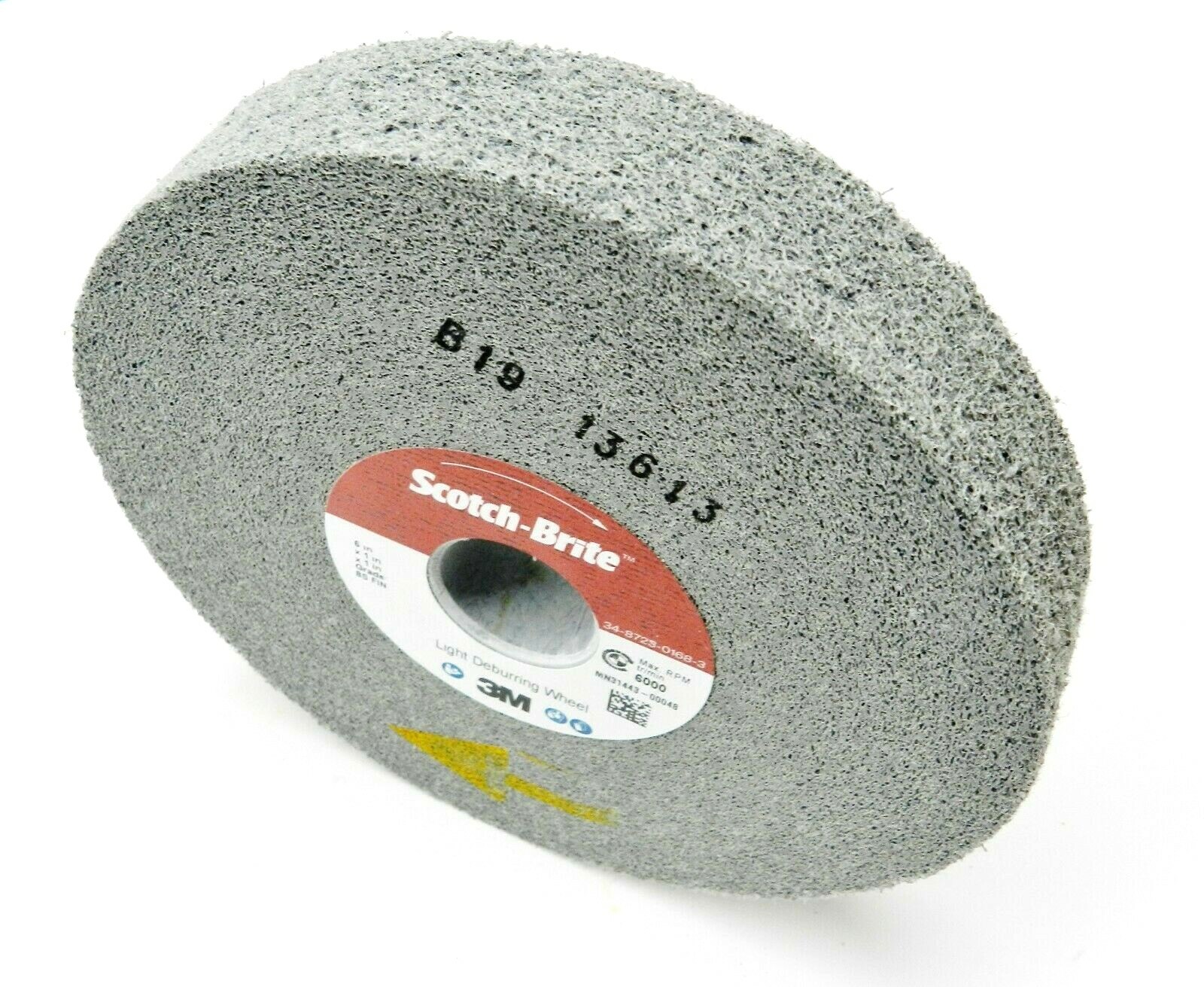 3M 8S FIN Light Deburring Wheel Fine Scotch-Brite Silicon Carbide 6x1x1 ...