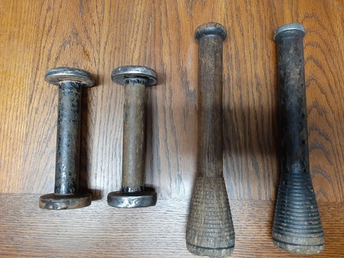 Industrial Vintage Wood Spool Spindle Bobbin Yarn Thread Textile Lotof ...