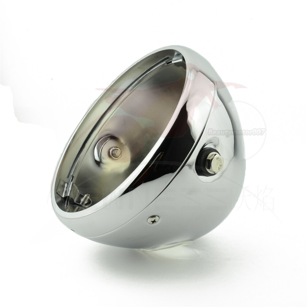 Motorcycle 7" Headlight Housing Shells Side Mount For Harley Care Racer ...