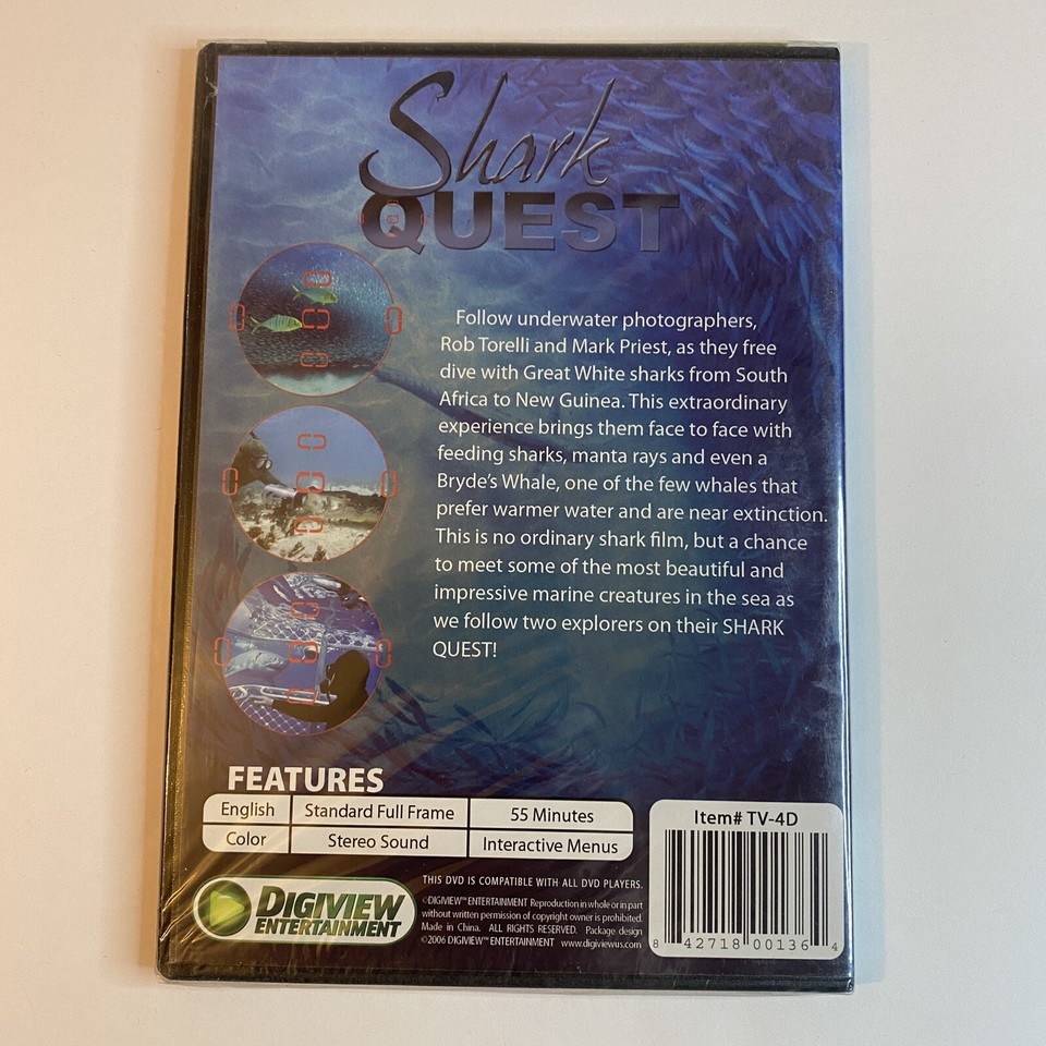 Shark Quest: As Seen on National Geographic (DVD, 2006) - Sealed New | eBay