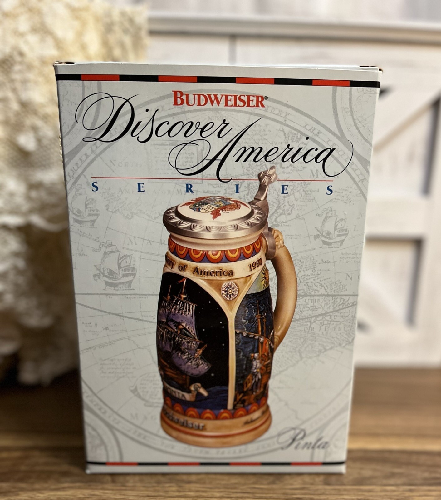 1989 Anheuser-Busch Budweiser Discover America Series "Pinta" Lidded ...