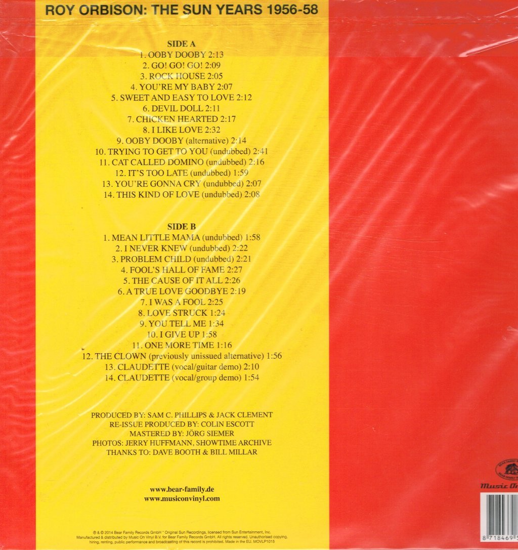 Sun+Years%3A+1956-1958+by+Roy+Orbison+%28Record%2C+2014%29 for sale ...