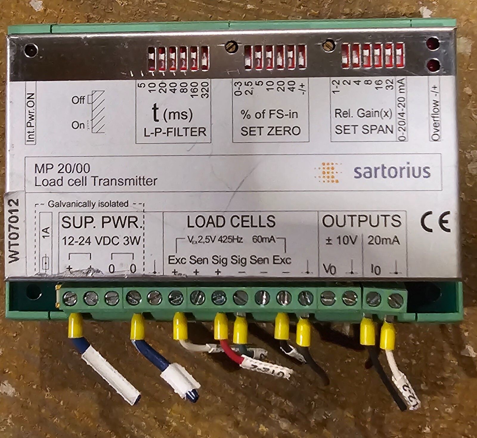 Sartorius MP 20/00 Analogue Load Cell Process Transmitter 9408 800 ...