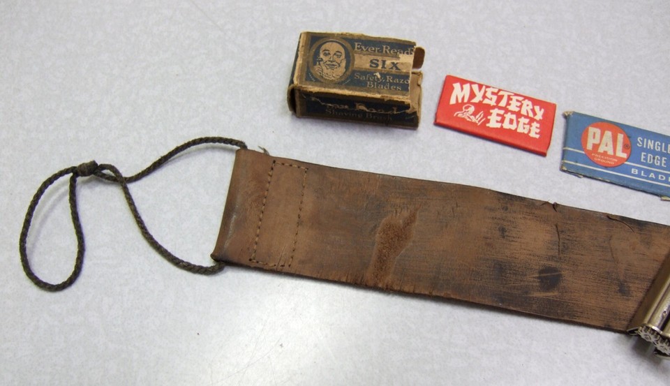 Vintage Ever-Ready Razor Blade Stropper with leather strop | eBay