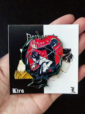 DEATH NOTE L Lawliet Ryuk Enamel 2.6" Pin Badge Metal Badge Figure ...