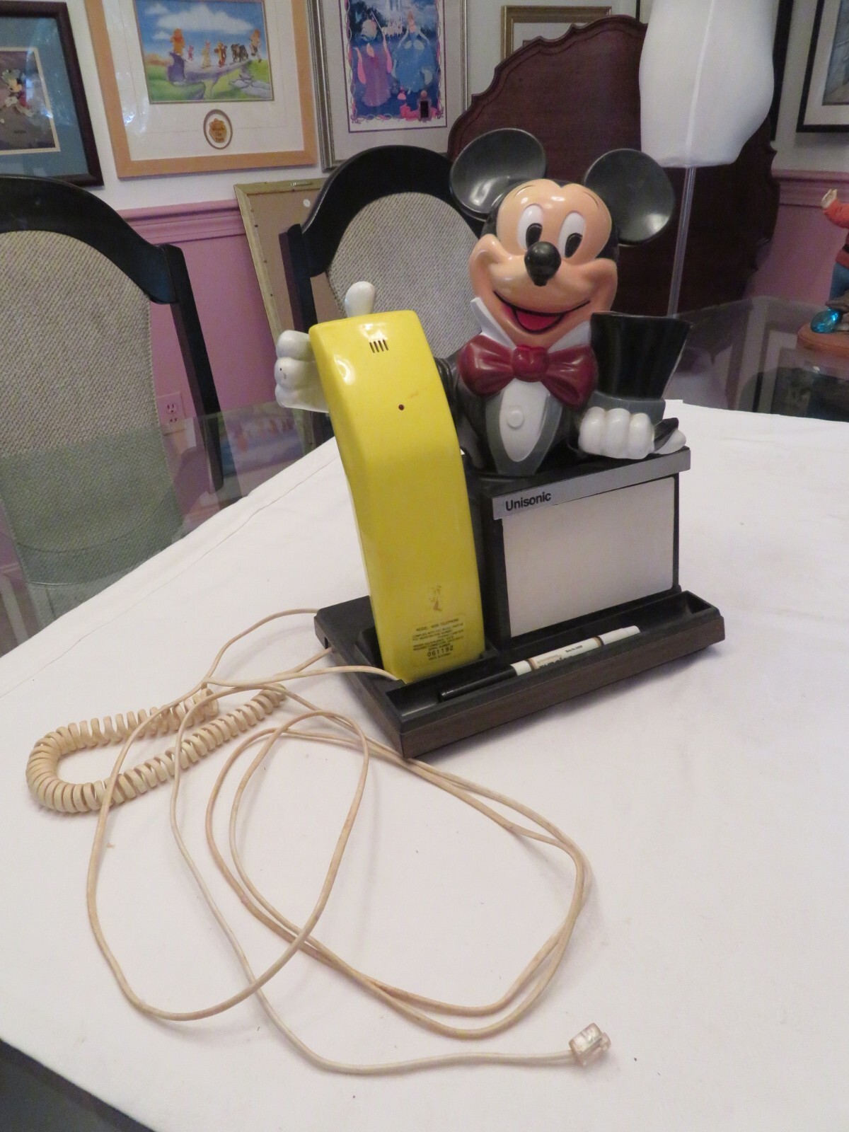 Disney Vintage Mickey Mouse Unisonic Display Figure Telephone Phone ...