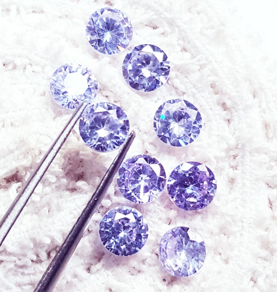 Purple Sapphire Round Shape 5x5 mm 9 Pcs Loose Gemstone Lot | eBay