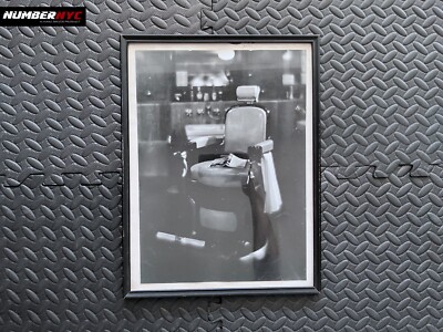 Vintage 1940s BARBER SHOP INTERIOR CHAIR PHOTO & WALL FRAME 12x16 - NO ...