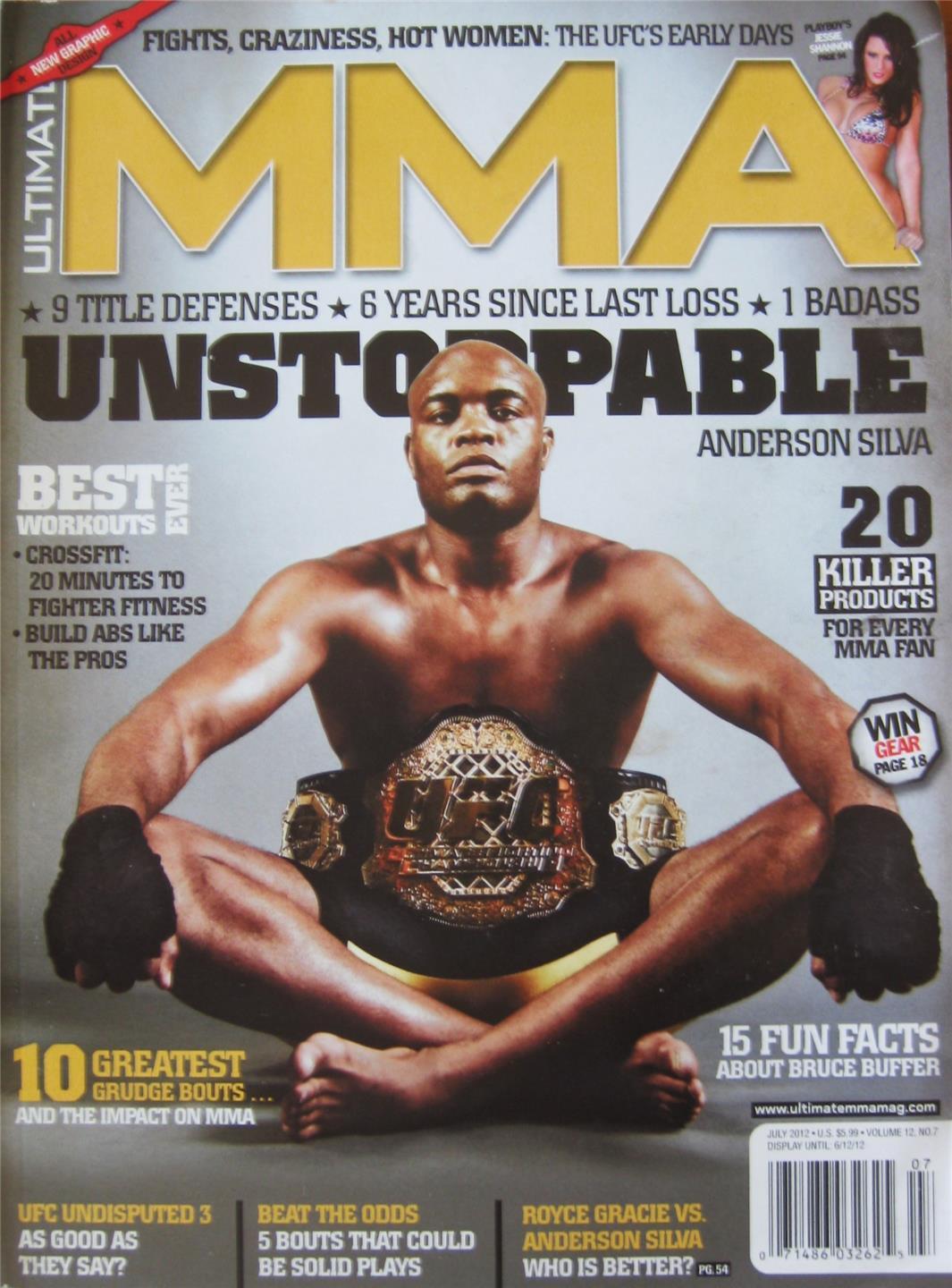 7/12 ULTIMATE MMA MAGAZINE ANDERSON SILVA ROYCE GRACIE JIU-JITSU ...