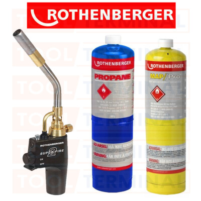 Rothenberger Superfire 2 Torch Mapp Map Gas Propane Brazing Blow Lamp ...