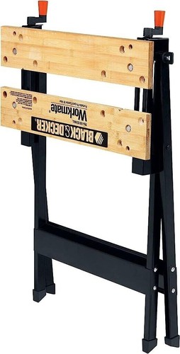 Folding Work Table & Sawhorse BLACK+DECK Workmate 125, Portable 350-lb ...