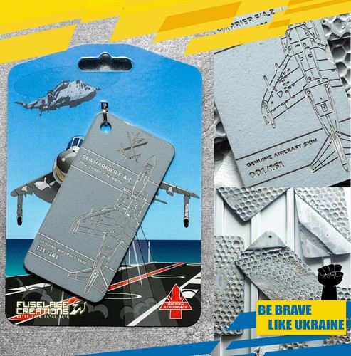 Fuselage Aircraft Original Skin Tag SEA Harrier F/A 2 Reg: ZH801 ...