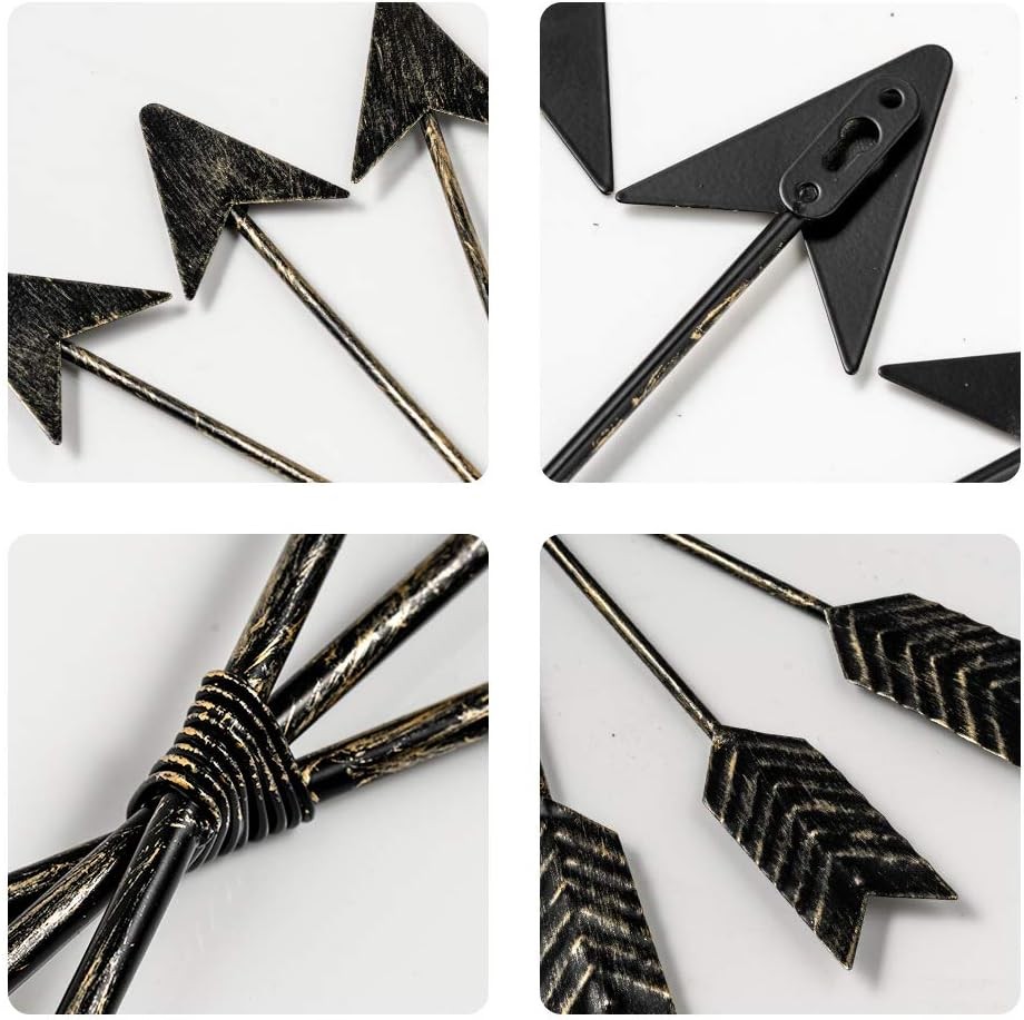 DECORKEY Metal Arrow Wall Decor, Distressed Native American Decor, Wall ...